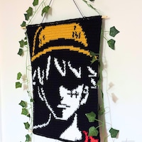 Satoru Gojo Crochet Tapestry Pattern PDF - Etsy