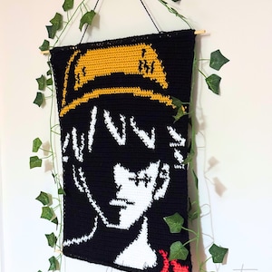 Anime Crochet Tapestry Pattern – Beginner Friendly, Geeky Wall Decor ...
