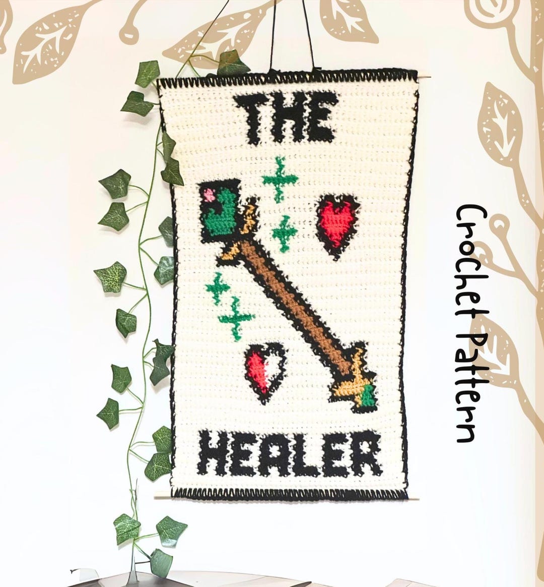 Tapestry Crochet Pattern, the Healer RPG Gamer Wall Hanging (digital ...