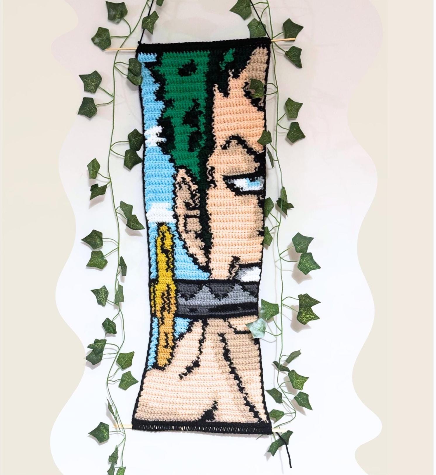 Tapestry Crochet Pattern – Anime Pirate Wall Hanging, C2C Crochet ...
