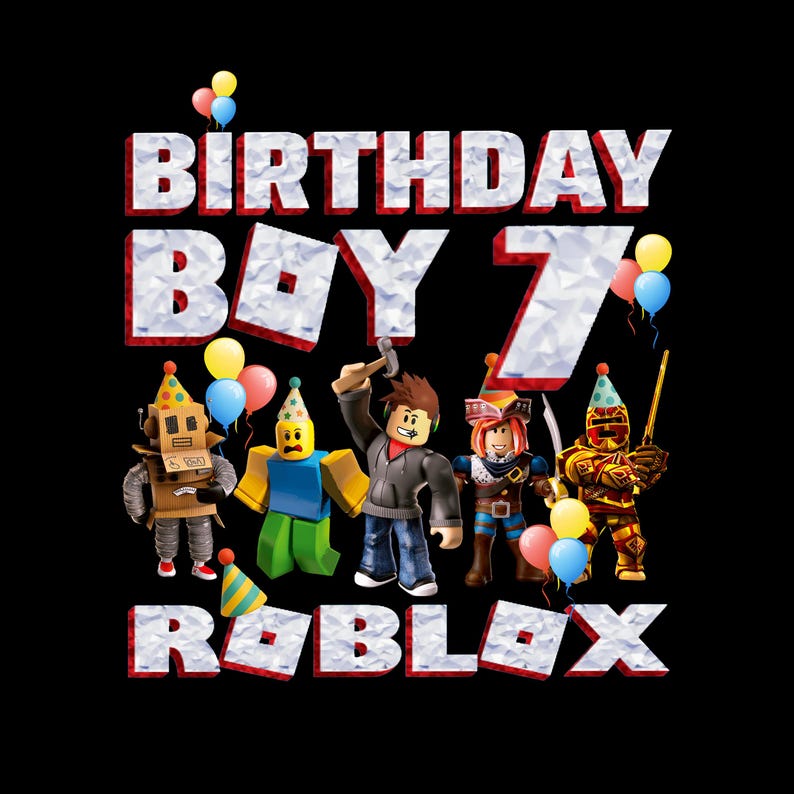 Roblox 7th Birthday Boy PNG Bundle (digital Download) - Etsy