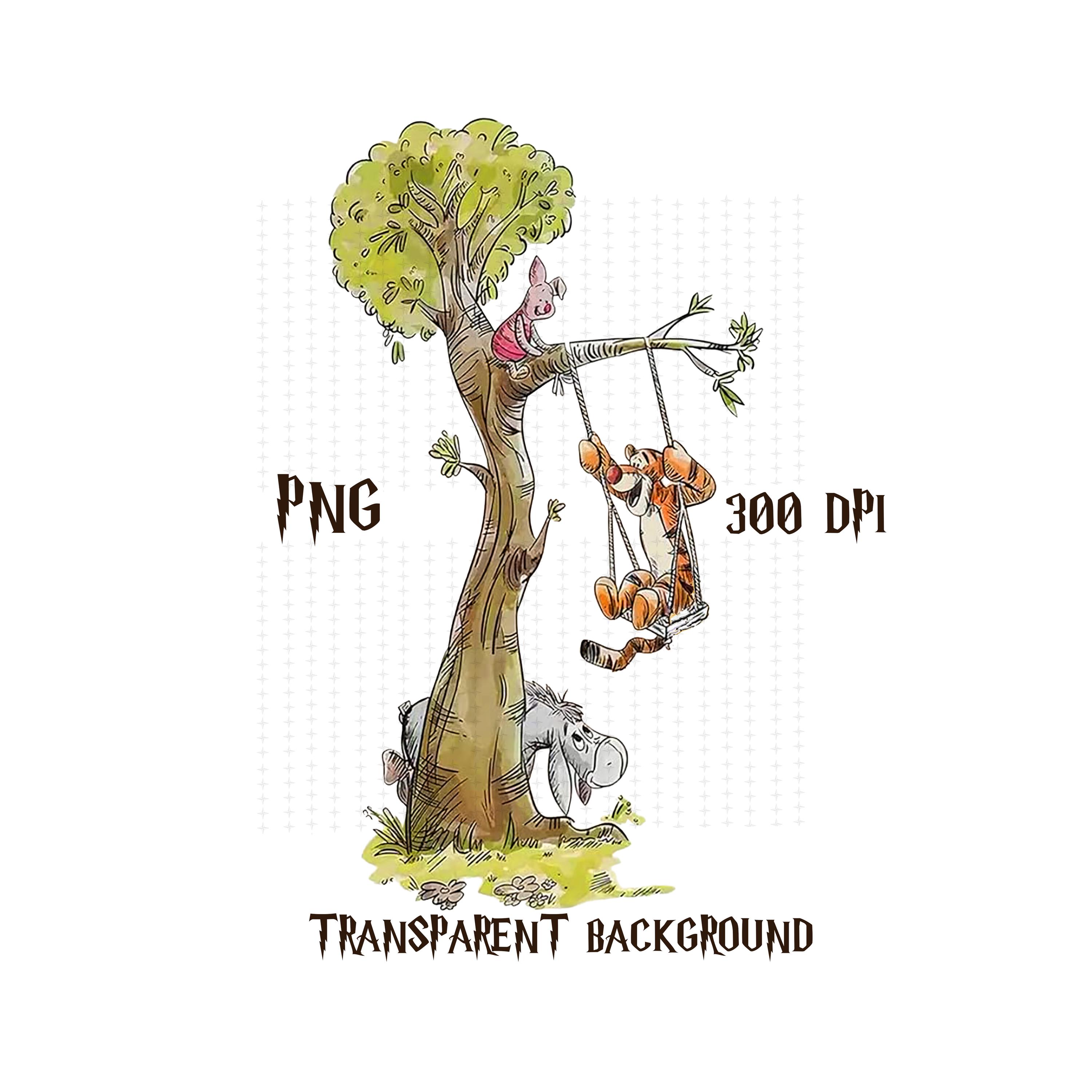Winnie the Pooh & Tigger Tree Swing PNG: Honeycomb Clipart (digital ...
