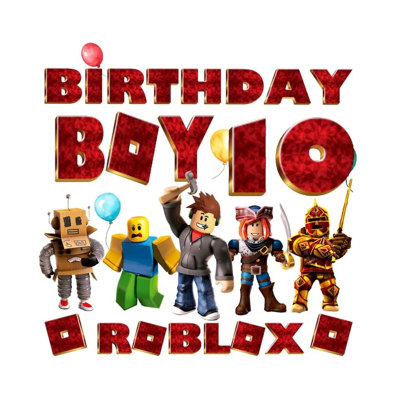 Roblox 10th Birthday Boy PNG Clipart Bundle (digital Download) - Etsy ...