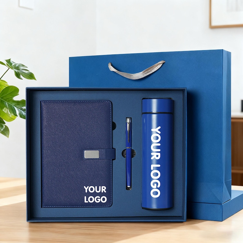 Christmas Corporate Gift Set – Personalized Logo Notebook, Pen ...