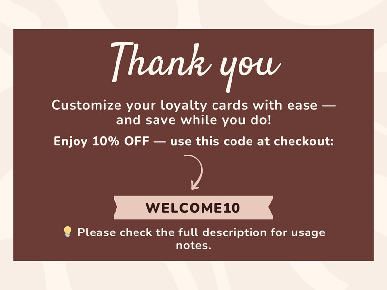 Editable Retro Feminine Loyalty Card and Customer Reward Canva ...