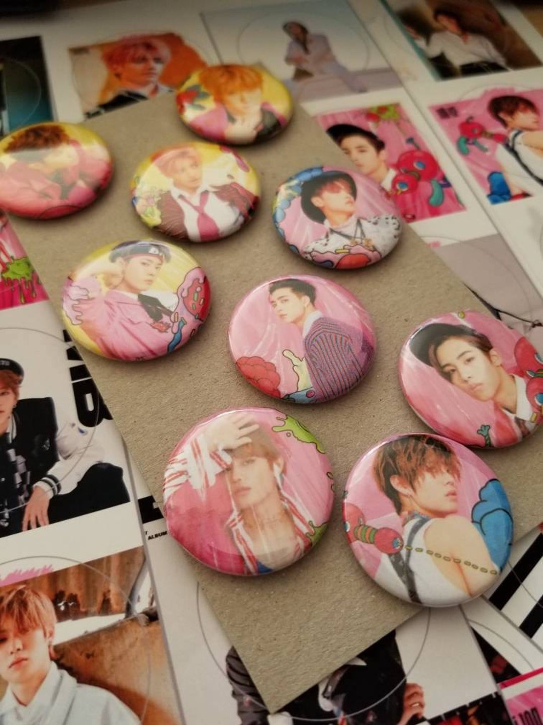 NCT 127 Pinback Buttons and Keychains From Fire Truck, Limitless and ...