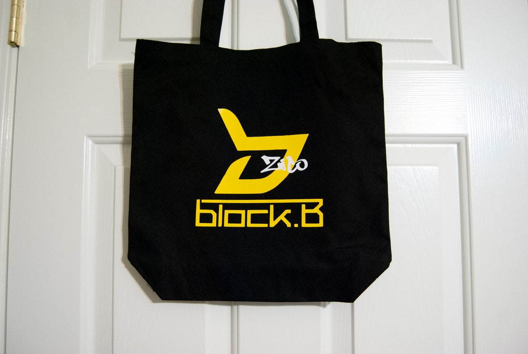 Block B Logo Canvas Tote Bag With Optional Bias Customization - Etsy
