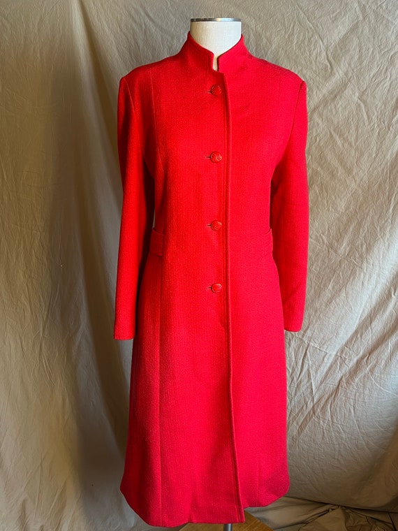 Vintage Full Length Red Wool ILGWU Coat - Gem