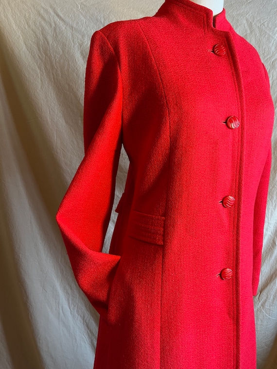 Vintage Full Length Red Wool ILGWU Coat - Gem