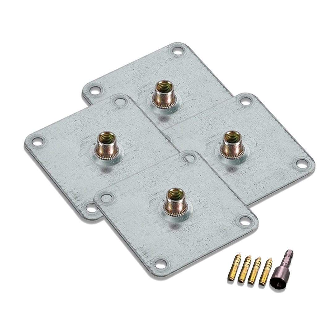 Heavy-duty Hanger Bolt Mounting Plates for Furniture Legs, Chairs ...