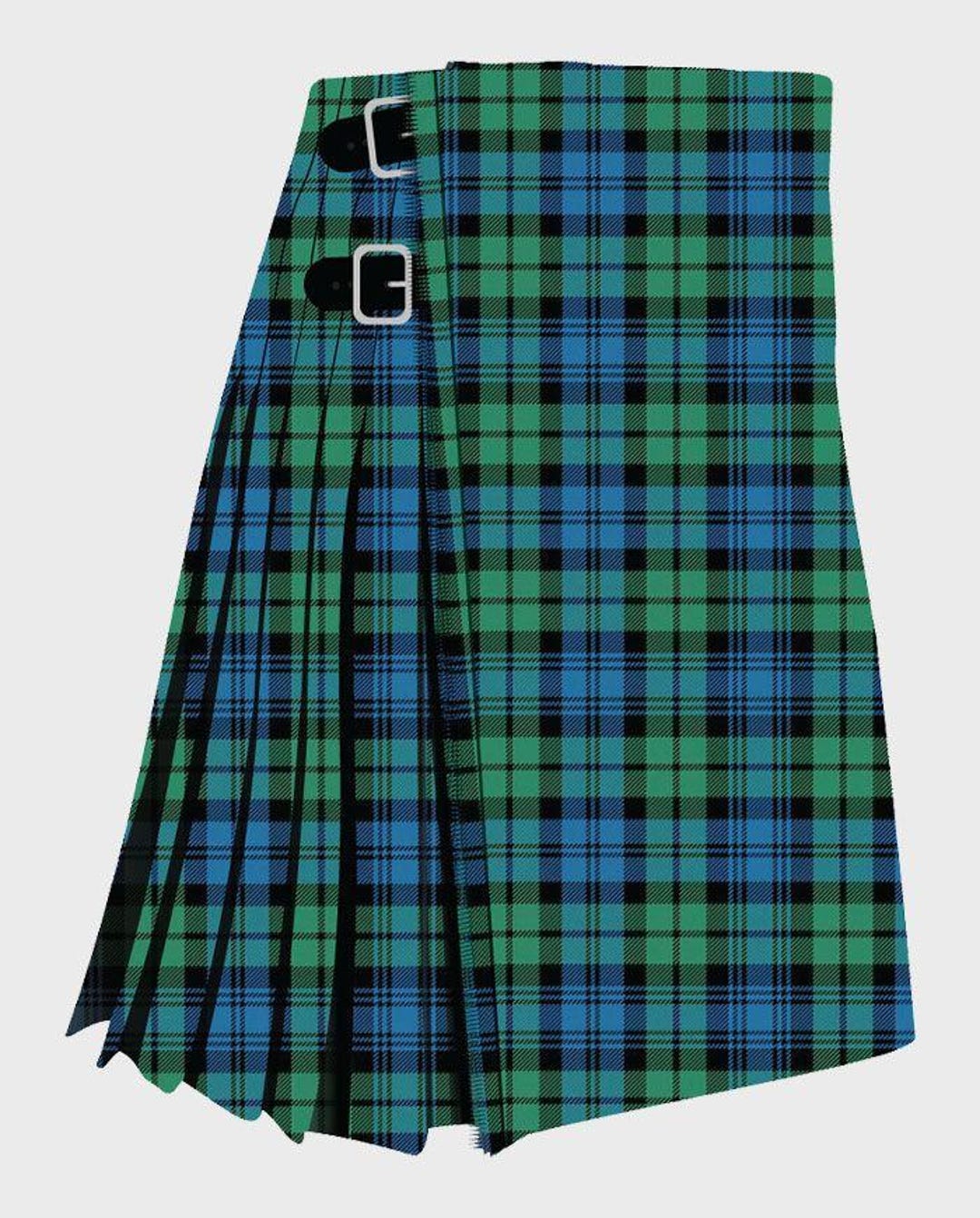 Clan Campbell Tartan Kilt for Men | Traditional 8 Yard Scottish Kilt ...