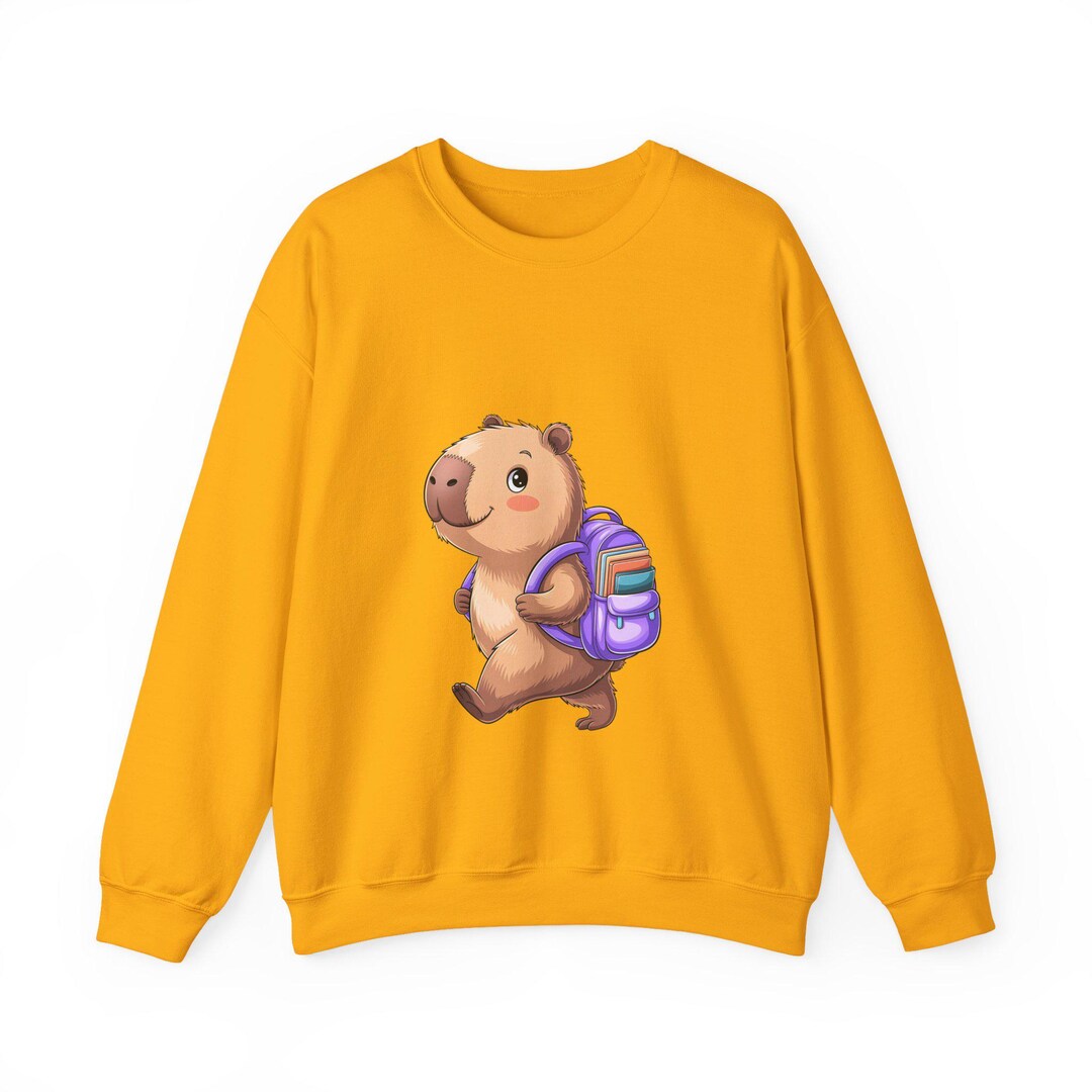 Funny School Capybara Sweatshirt, Unisex College Jumper - Etsy