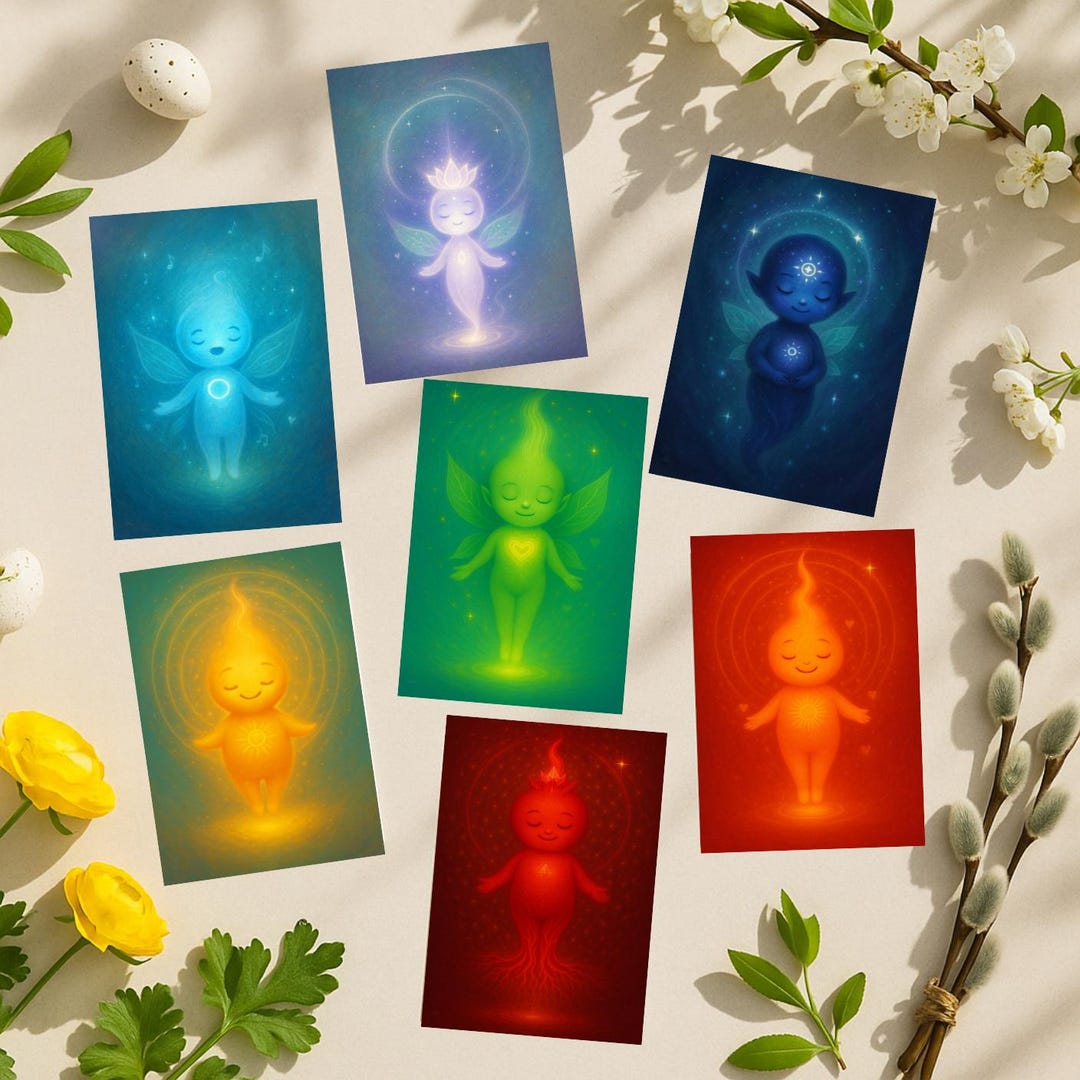Magical Chakra Creatures for Children – Set of 7 Chakra Cards With ...