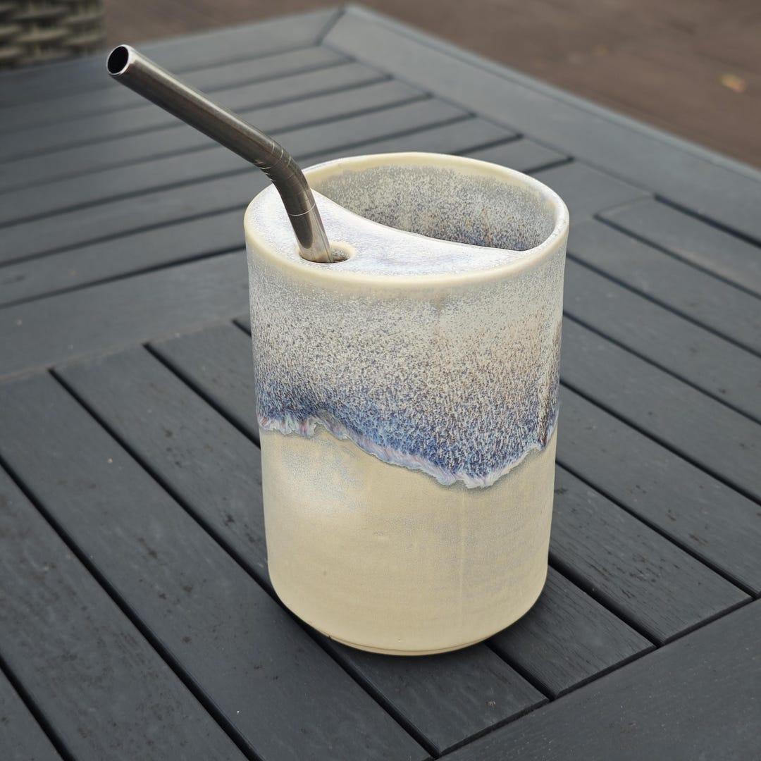 Custom Raku Ceramic Mug, Celestial Blue Glaze, Large 20.5oz Sipper - Etsy