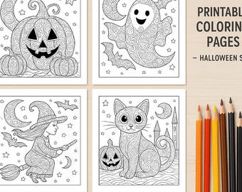 Halloween Coloring Pages for Kids | 5 Fun Printable Coloring Sheets ...