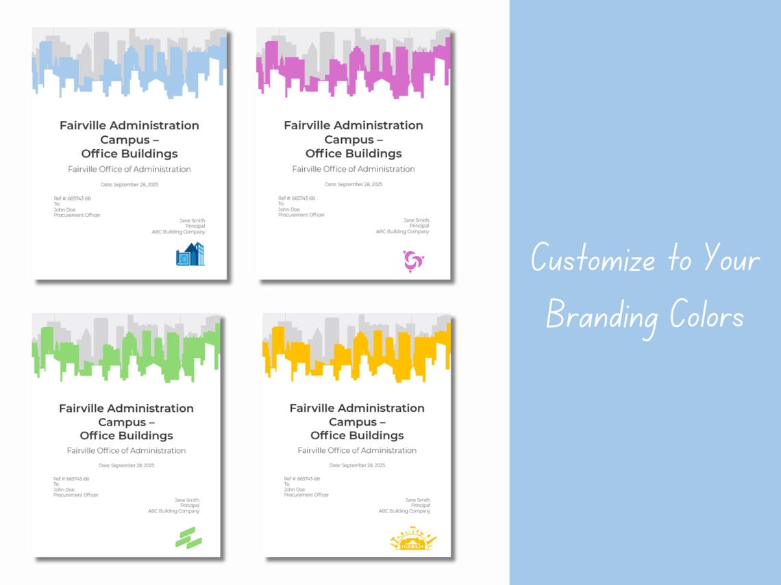 Small Business Proposal Template in MS Word AEC Proposal Template RFP ...