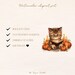 Autumn Kitties Clipart | Cozy Fall Cat PNG Bundle | Cute Autumn Cat ...