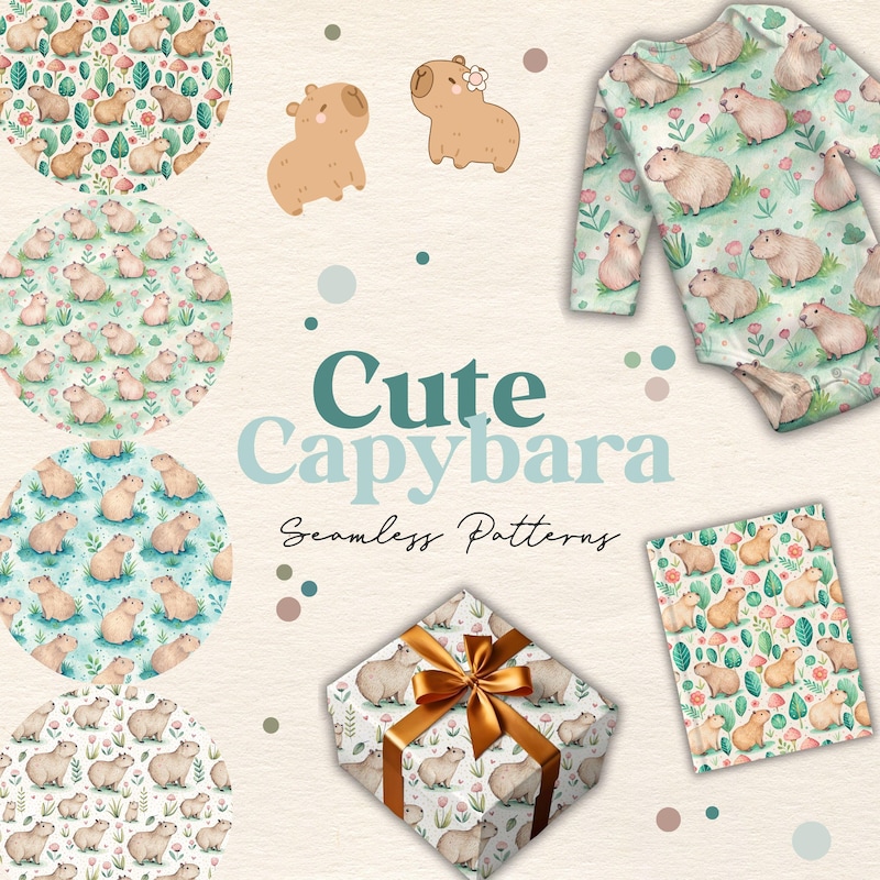 Kawaii Capybara Wallpaper - Etsy