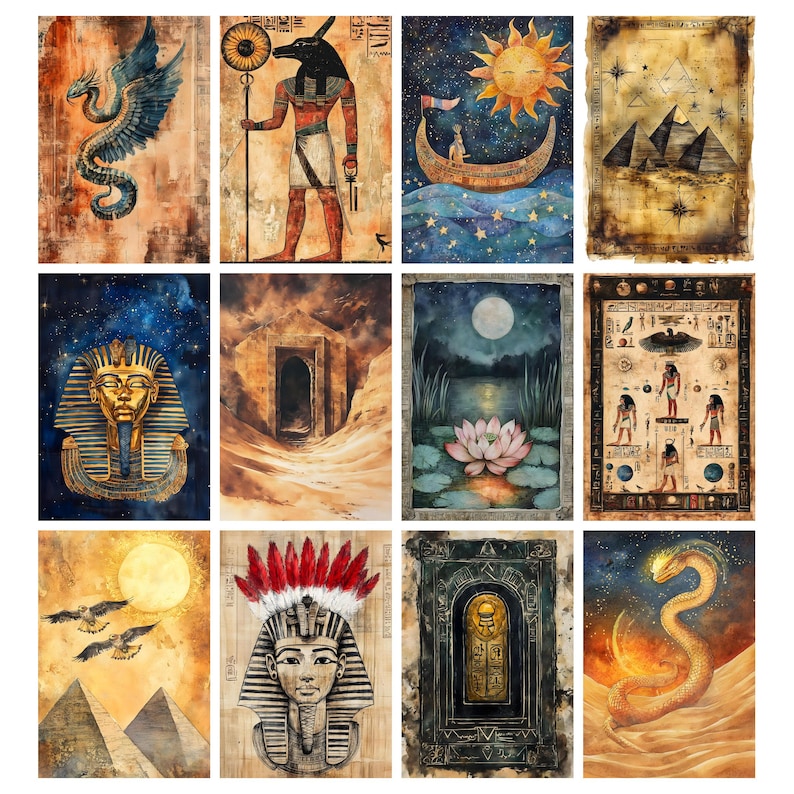 Egypt Junk Journal Kit, Ancient Digital Papers, Vintage Egyptian ...