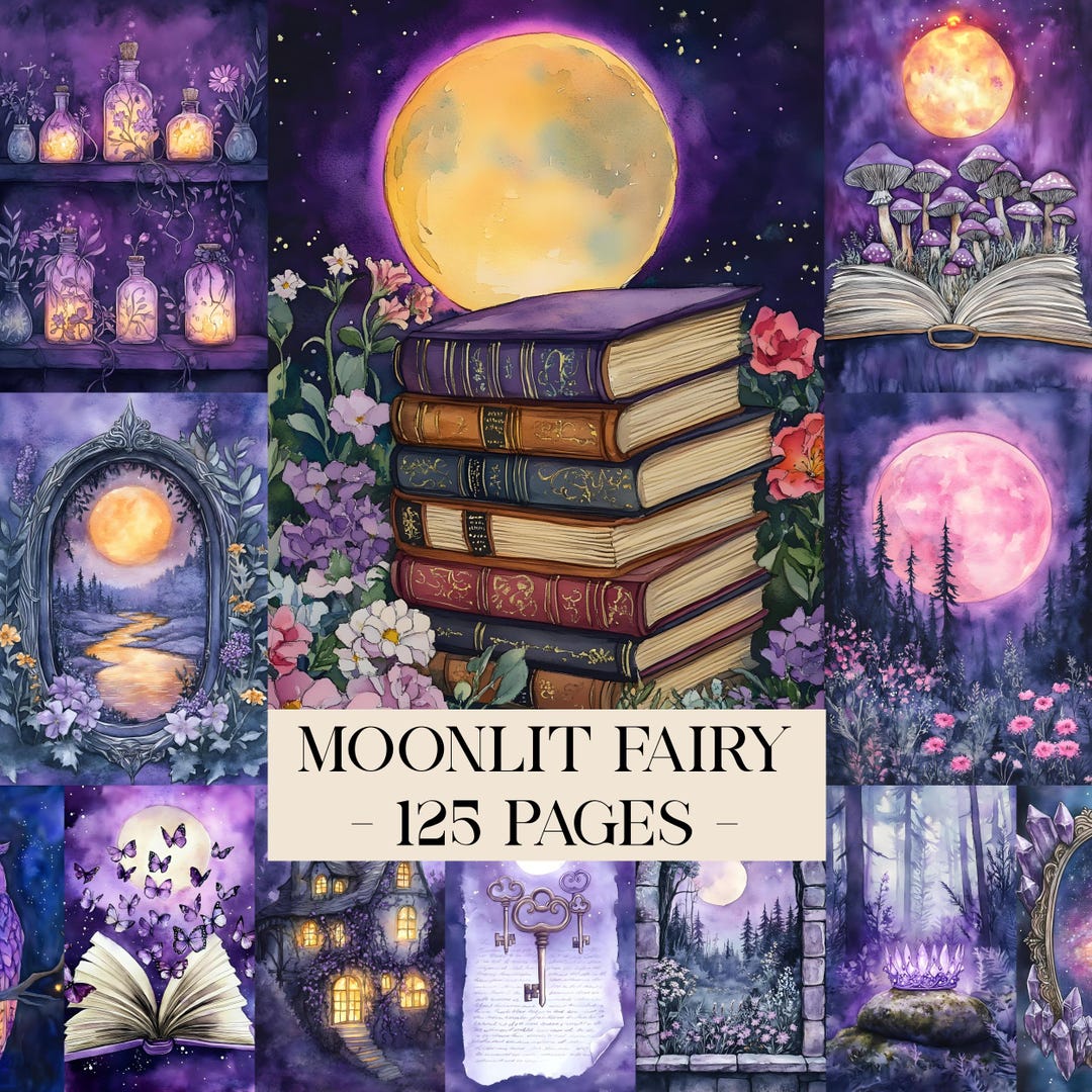 Moonlit Fairy Junk Journal Kit Celestial Fae Magical Gothic Fantasy ...