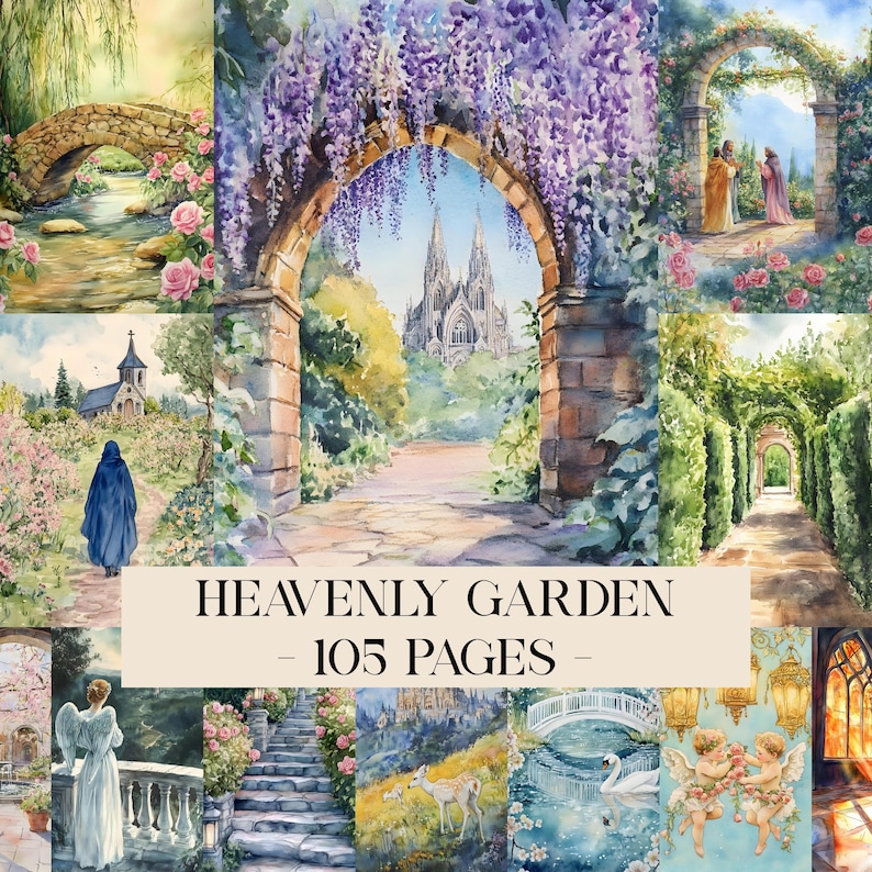 Heavenly Garden Catholic Faith Junk Journal Kit, Faith Christian ...