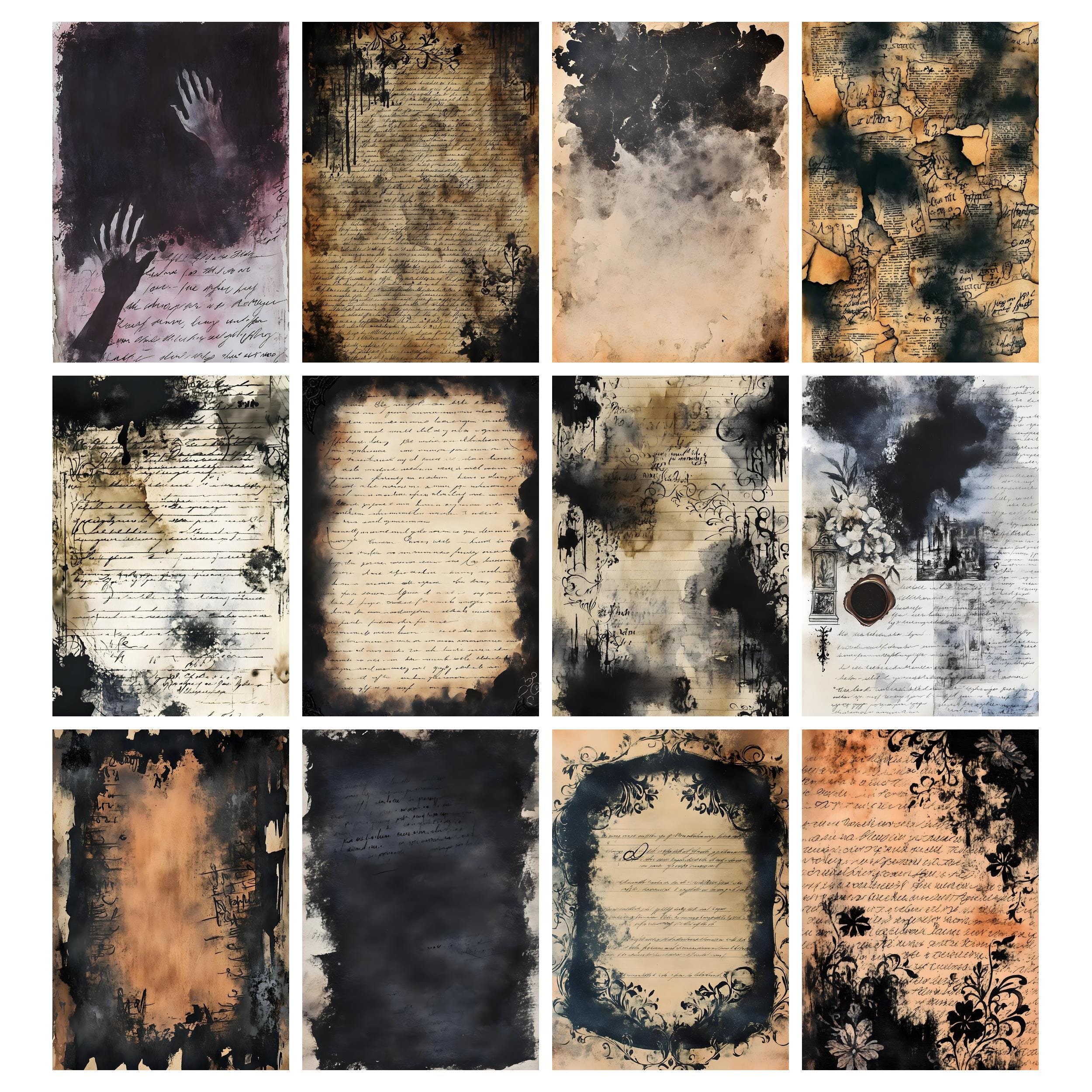 Dark Academia Journal Pages, Haunted Background Printables, Gothic Junk ...