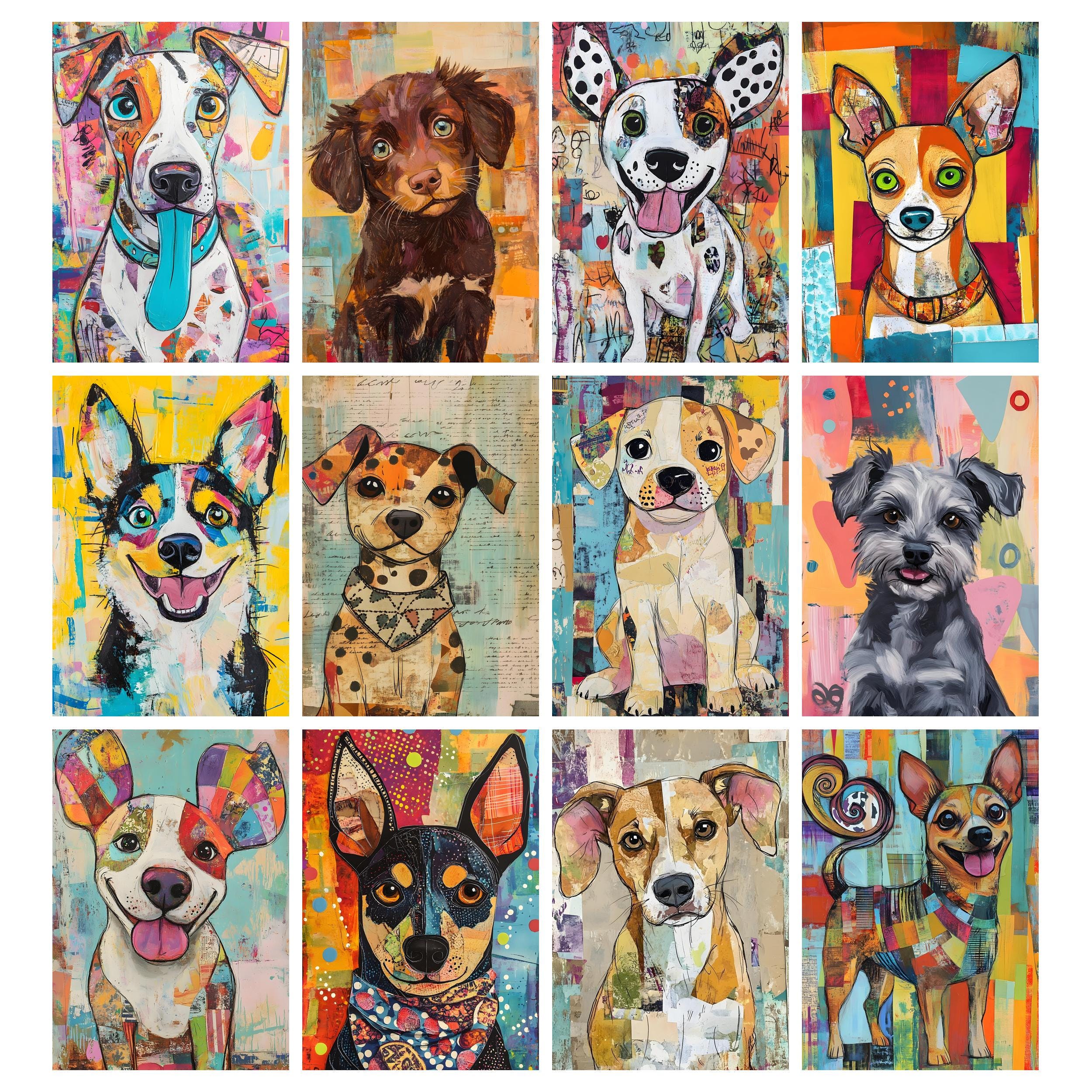 The Muttley Crew Printable Art Pages, Whimsical Digital Papers, Quirky ...