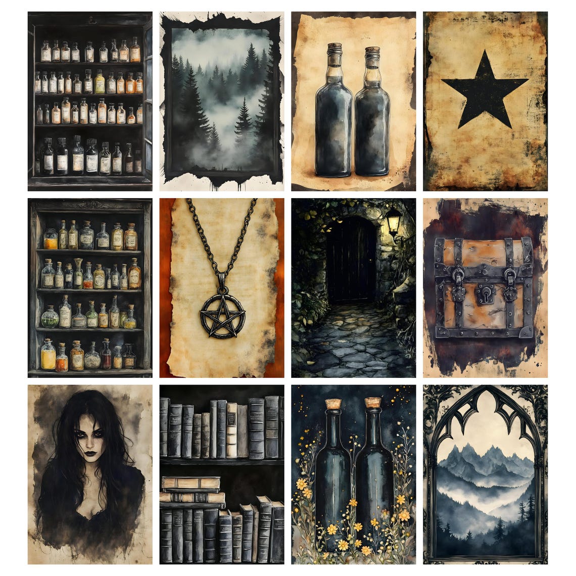 Witch's Hex Pages, Junk Journal Pages, Witchcraft, Occult Pages, Spooky ...