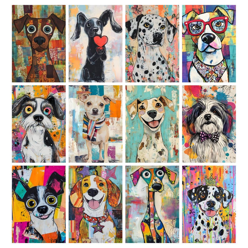 The Muttley Crew Printable Art Pages, Whimsical Digital Papers, Quirky ...