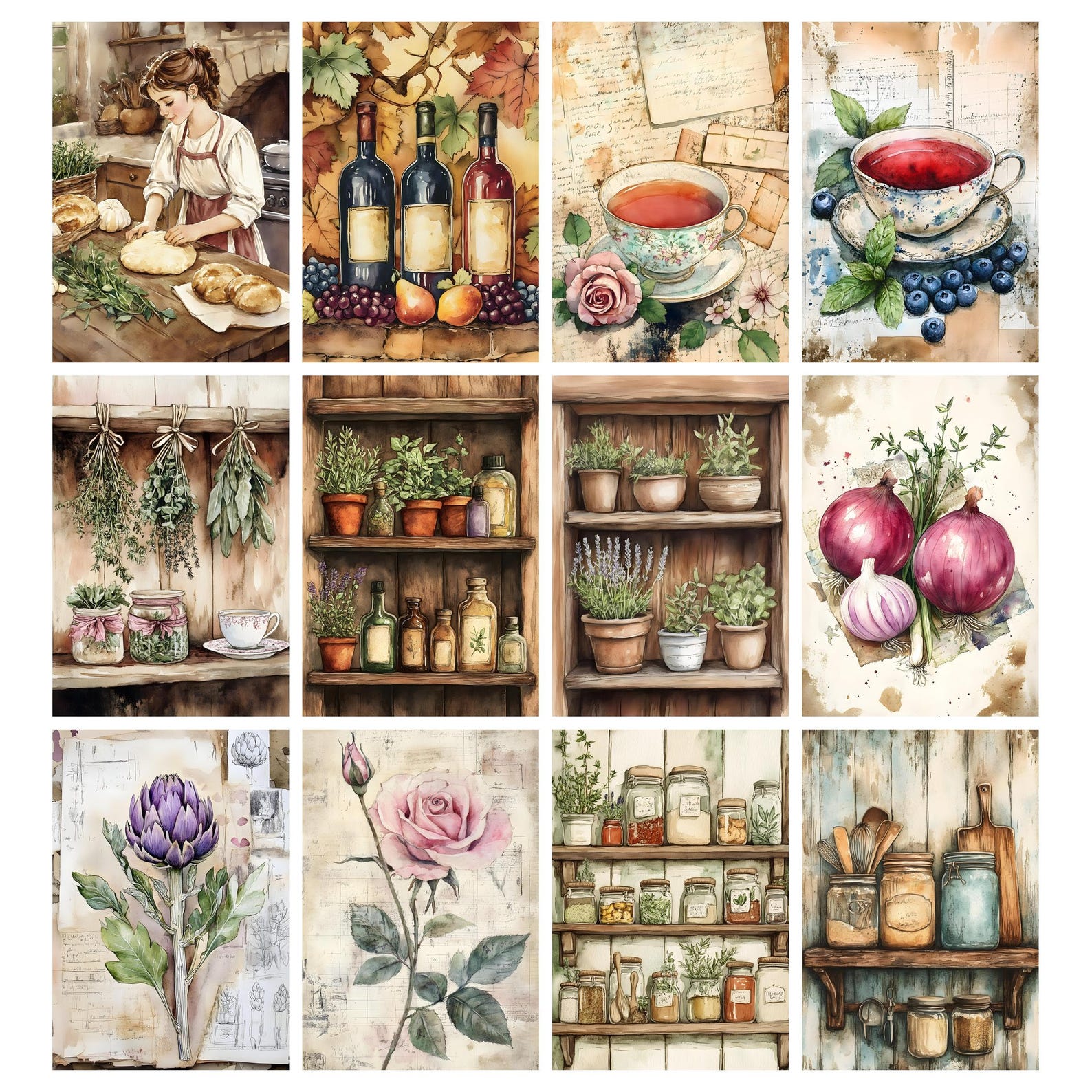 Cooking Junk Journal Pages, Baking Junk Journal Kit, Vintage Kitchen ...