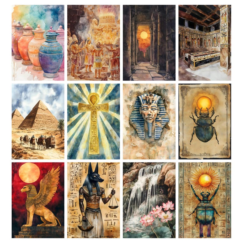 Egypt Junk Journal Kit, Ancient Digital Papers, Vintage Egyptian ...