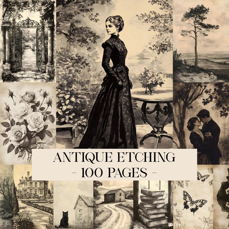 Victorian Etching - Etsy