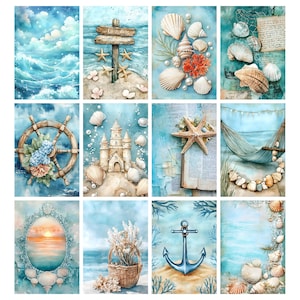 Coastal Junk Journal Pages, Sea Junk Journal Kit, Nautical Journal ...