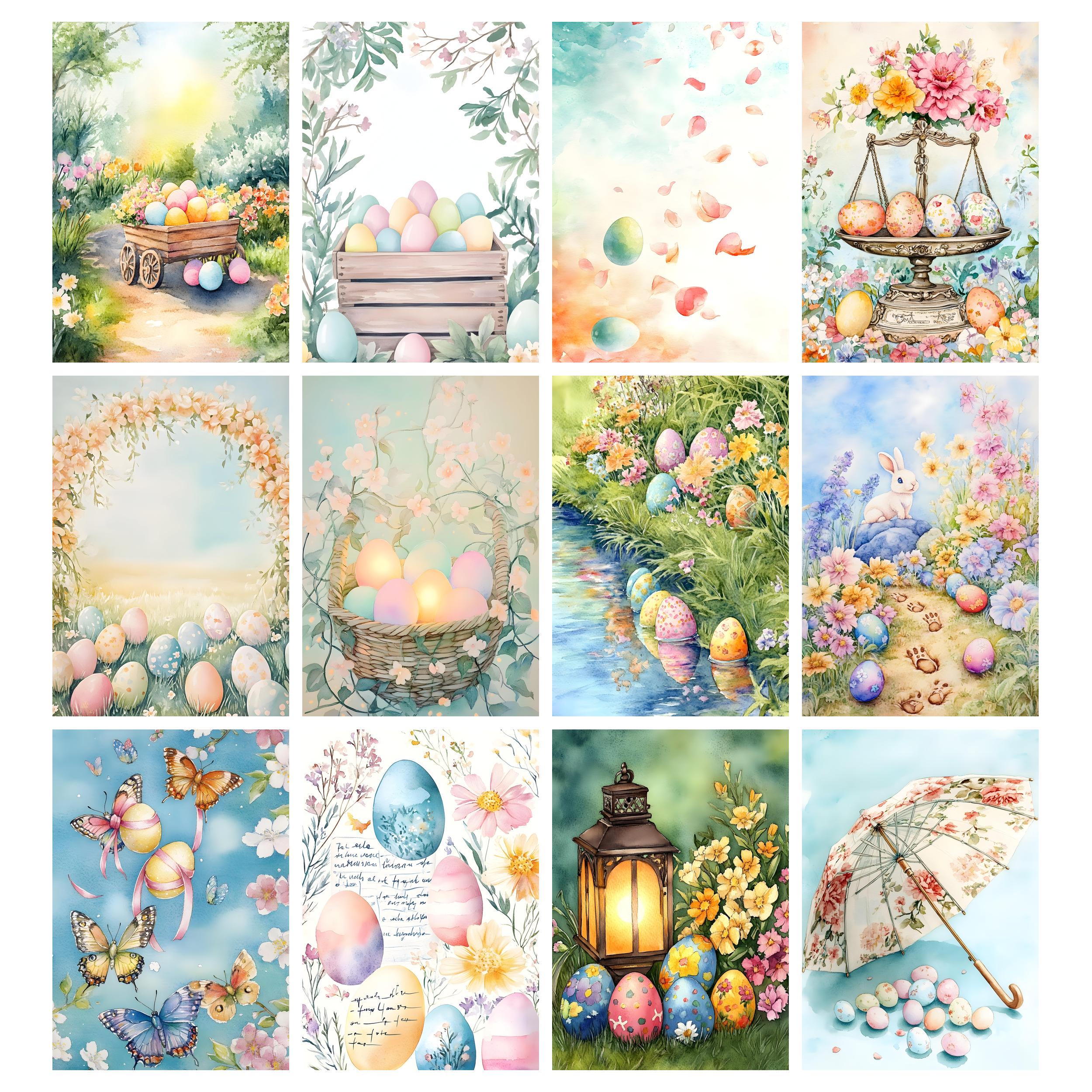 Bunny Hop Junk Journal Printable Easter Egg Digital Download Spring ...