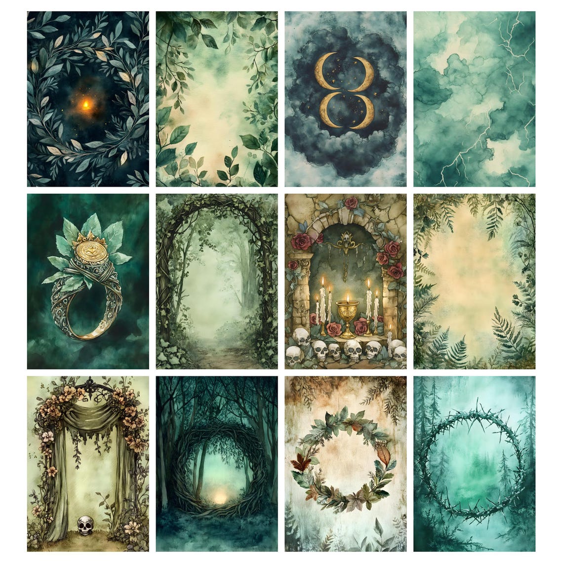 Celtic Witch Junk Journal Pages, Pagan Grimoire Printable Pages, Dark ...