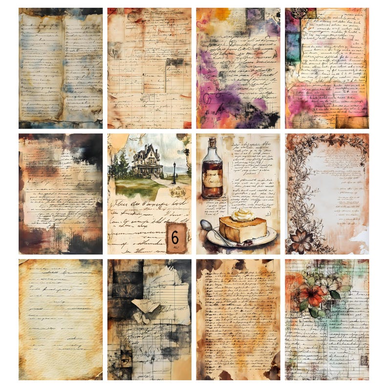 Old Handwritten Notes, Printable Ephemera, Vintage Letters, Antique ...