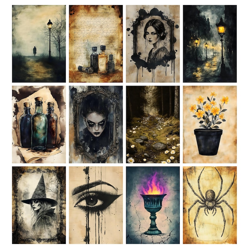 Witch's Hex Pages, Junk Journal Pages, Witchcraft, Occult Pages, Spooky ...