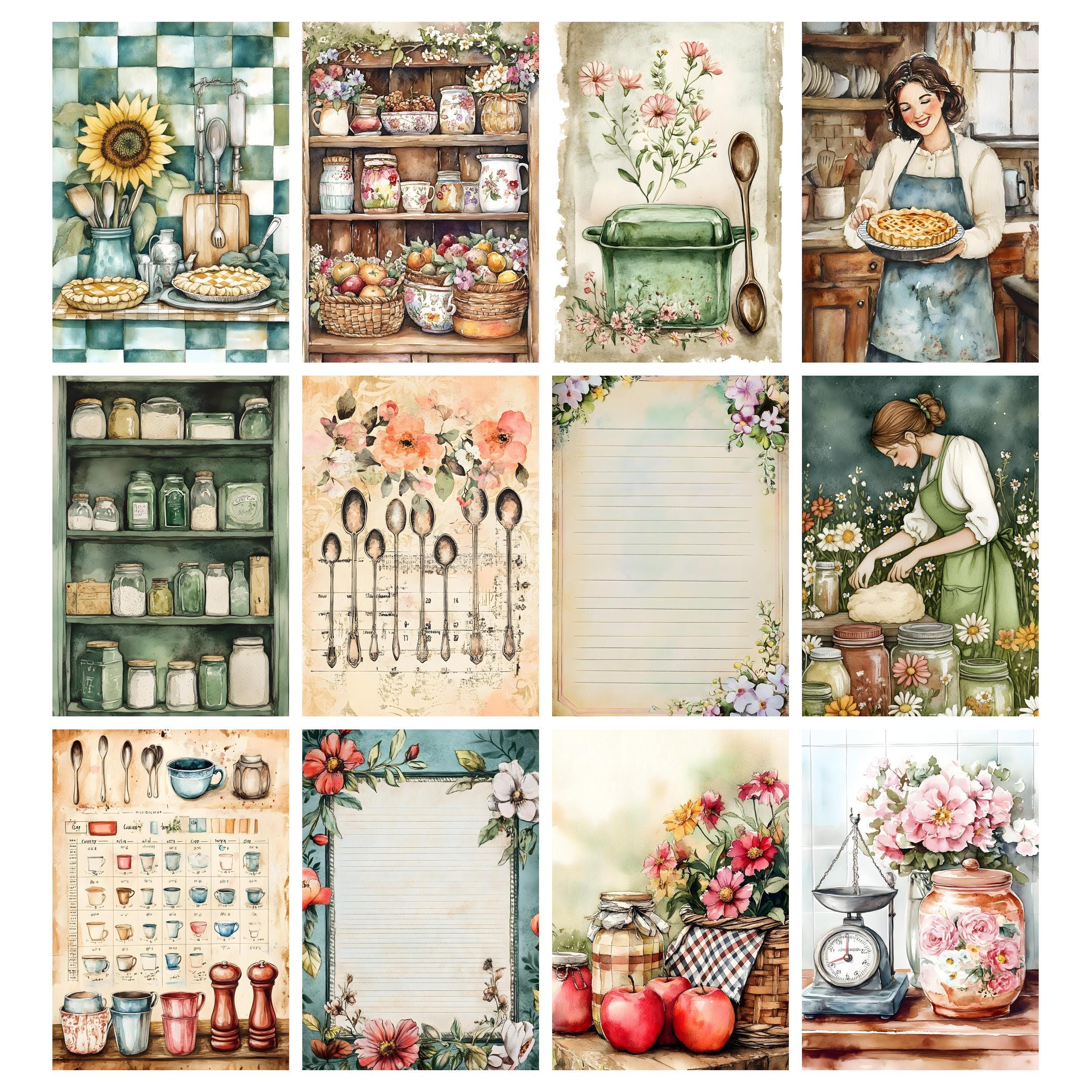 Rustic Farmhouse Kitchen Junk Journal Kit, Farmhouse Journal, Rustic ...