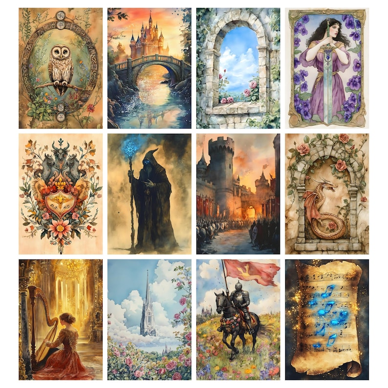 Soft Castlecore Pages, Castle Journal Paper, Medieval Printables ...