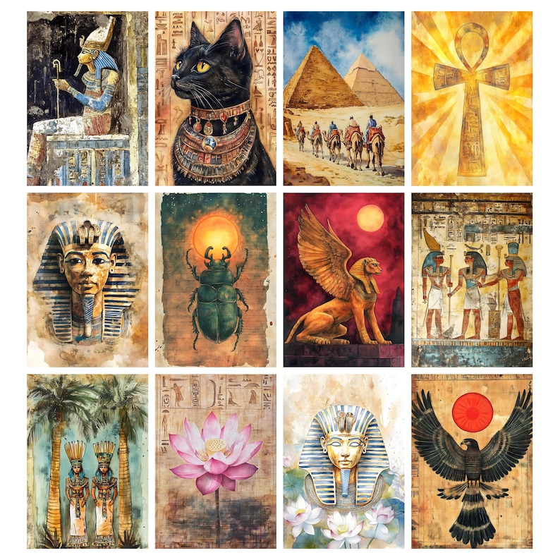 Egypt Junk Journal Kit, Ancient Digital Papers, Vintage Egyptian ...