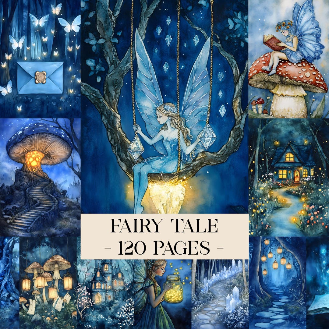 Fairy Tale Junk Journal Pages, Mythical Printable Ephemera, Fairy ...