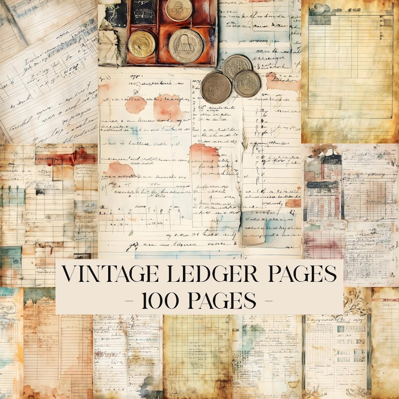 Antique Ledger Paper - Etsy