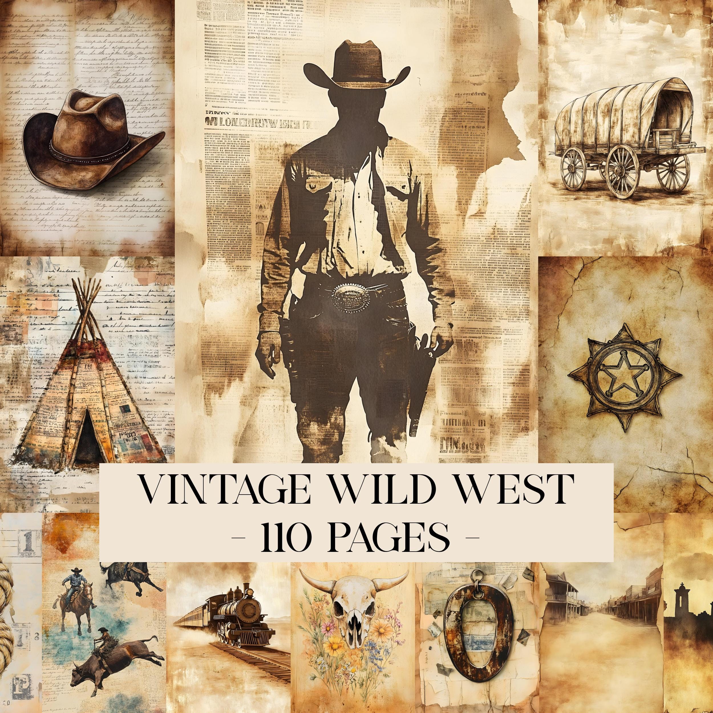 Vintage Western Junk Journal Printable Pages, Cowboy Junk Journal Kit ...