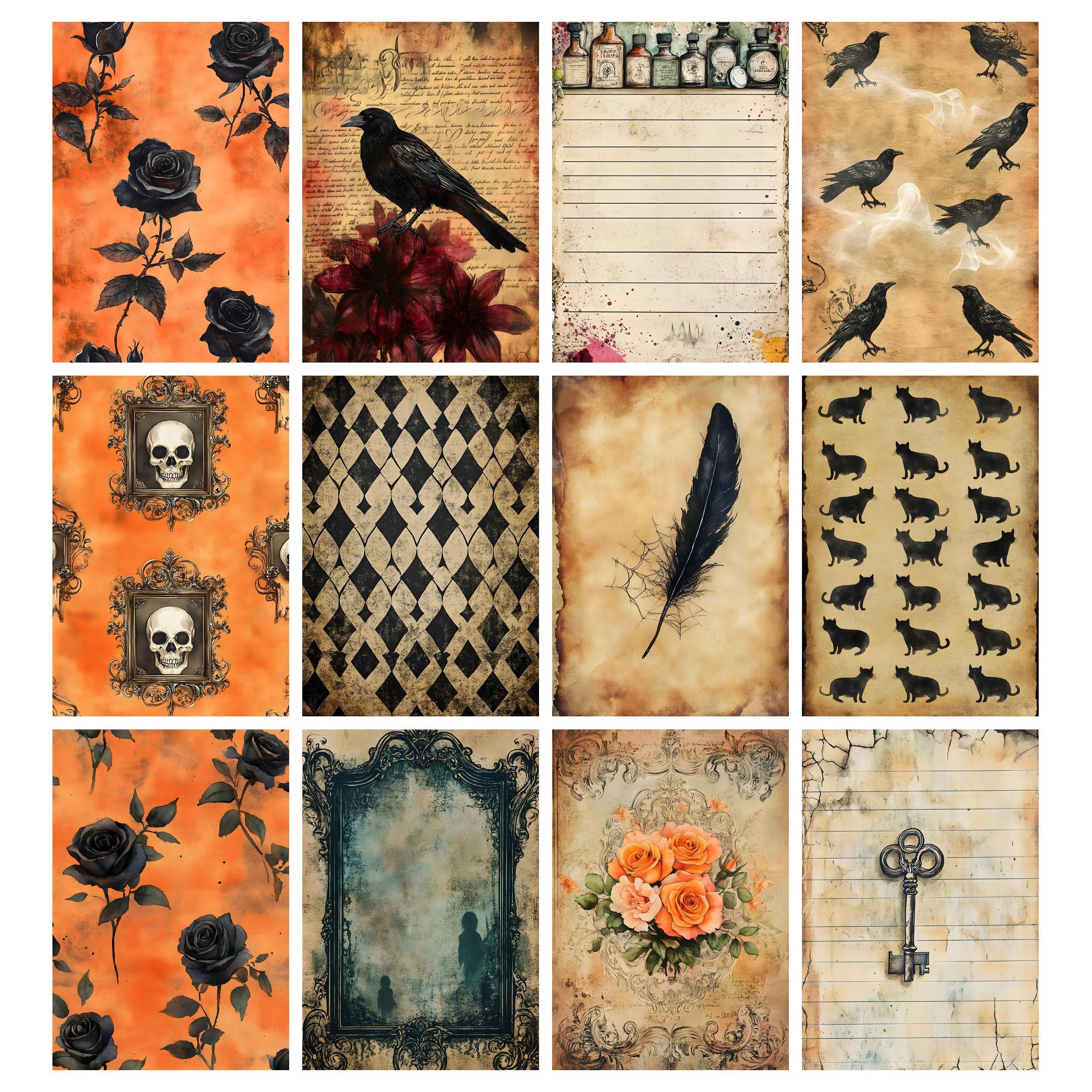 All Hallows' Eve Junk Journal Kit, Junk Journal Printable, Journal ...