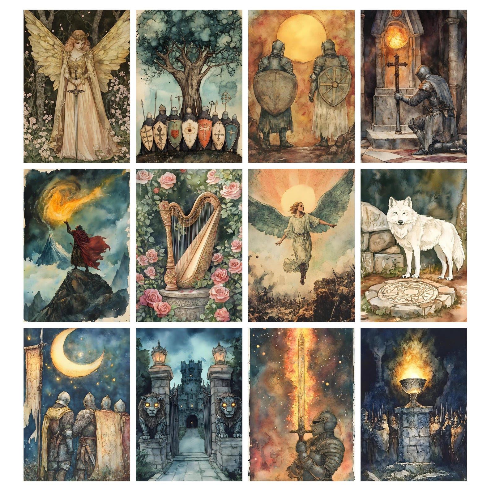 Nouveau Camelot Codex Junk Journal Pages Medieval Printables Arthurian ...