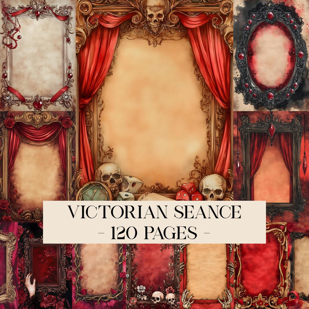 Victorian Seance Printable Junk Journal Pages, Digital Scrapbooking ...
