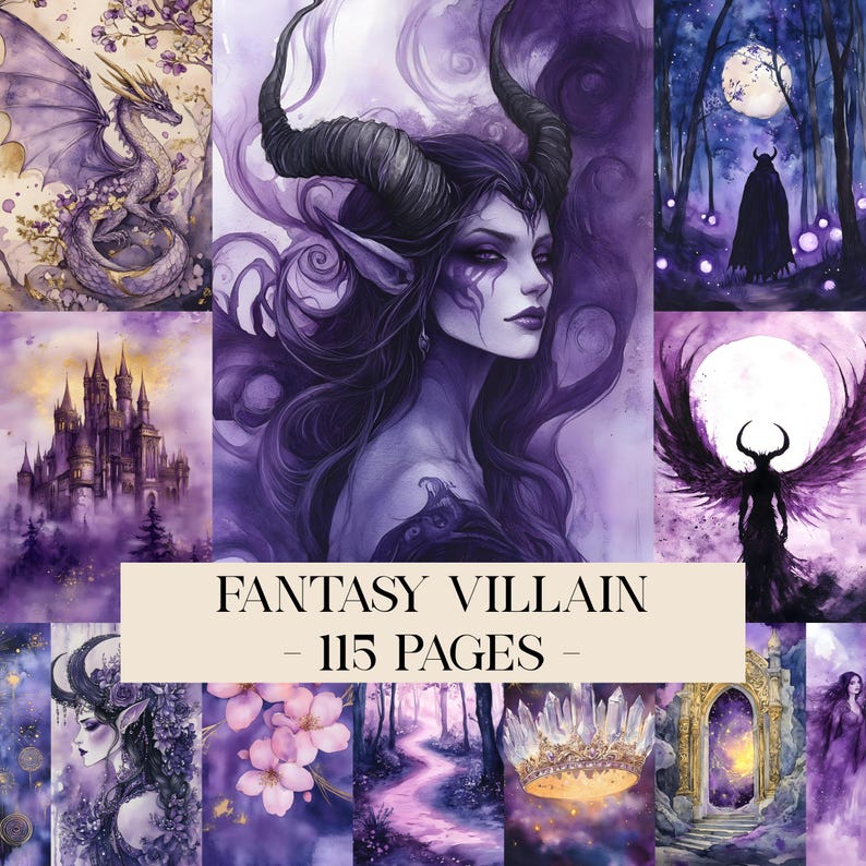 Fantasy Junk Journal Pages, Princess Journal, Villain Paper, Fantasy ...