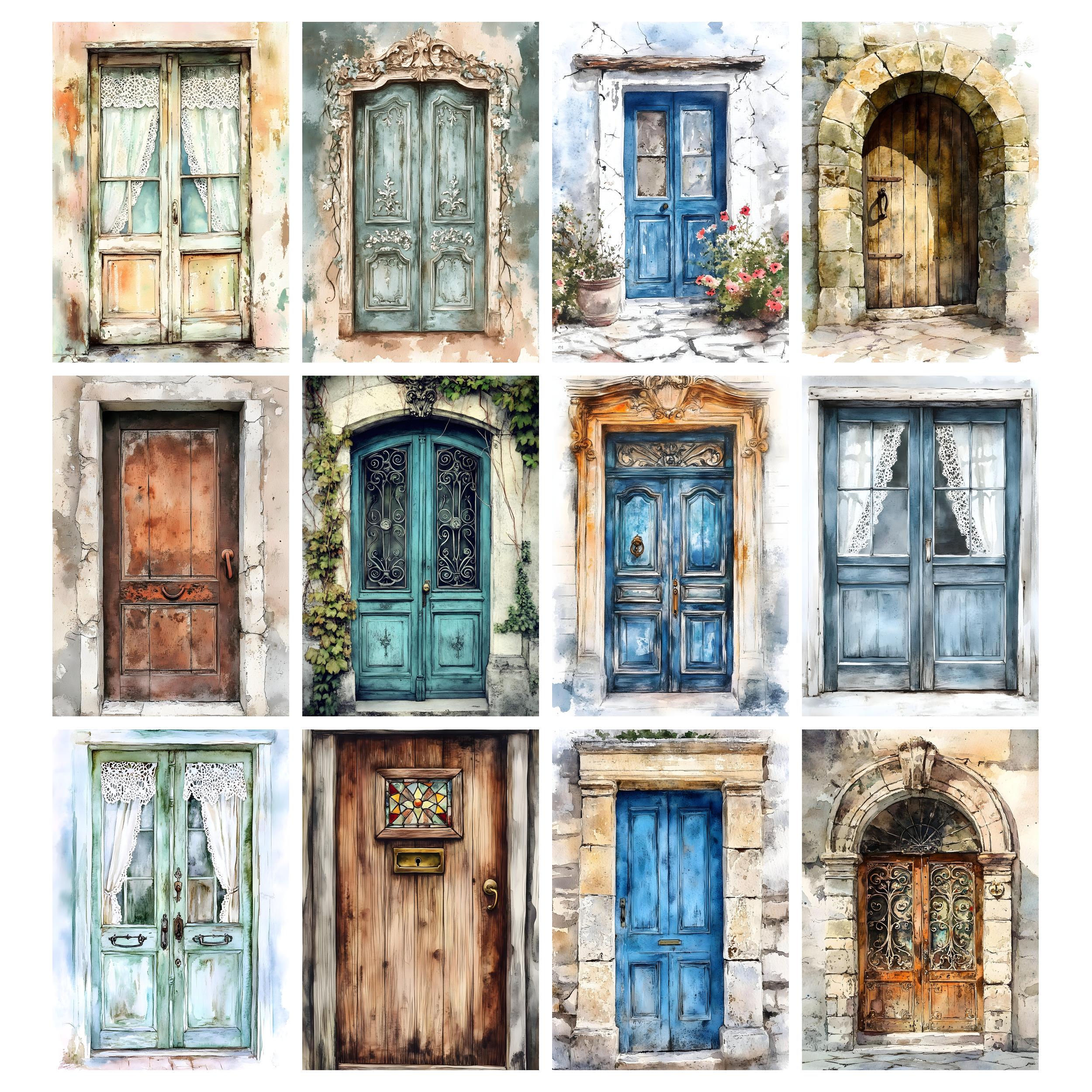 Rustic Vintage Doors Printable Junk Journal Kit Grunge Ephemera Antique ...