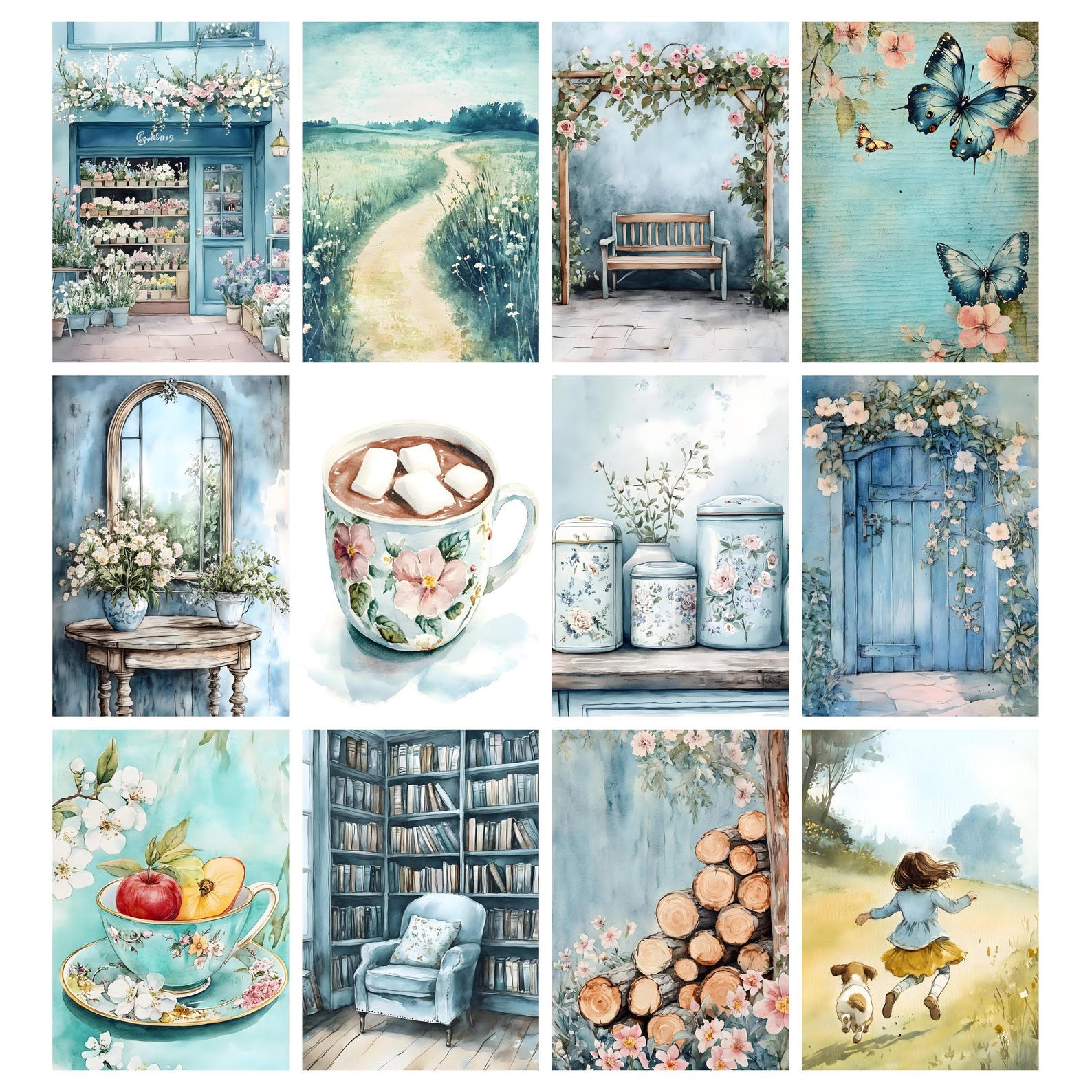 Vintage Cottage Farm Life Junk Journal Shabby French Countryside Memory ...