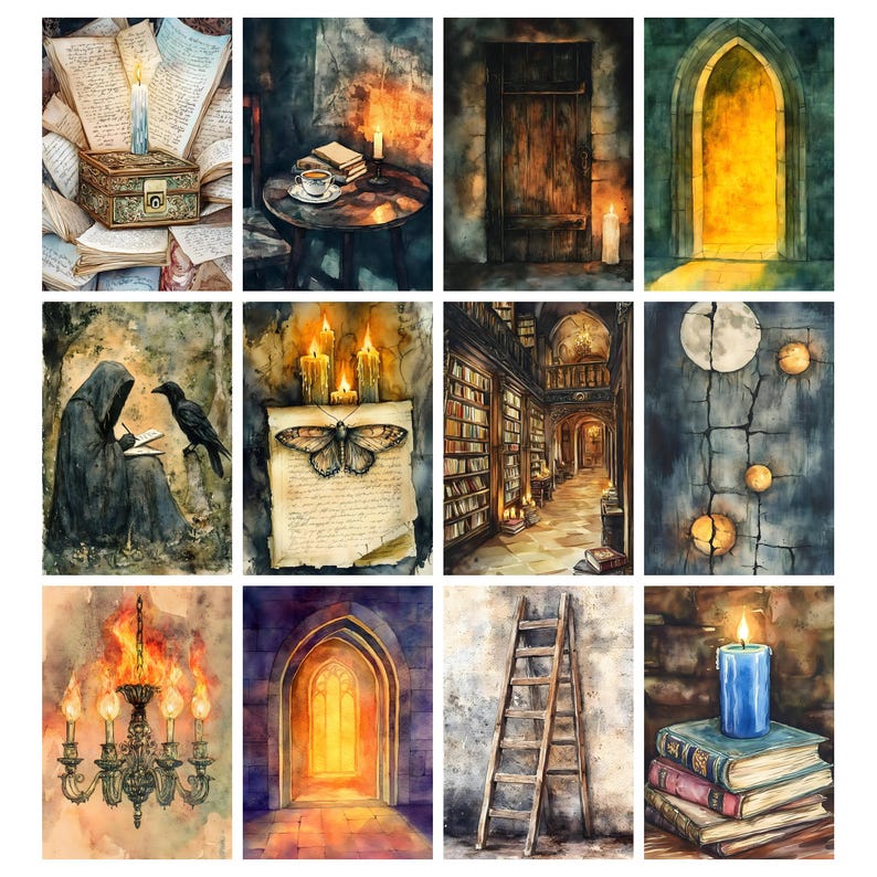 Cursed Library Junk Journal Pages, Printable Journal, Dark Academia ...